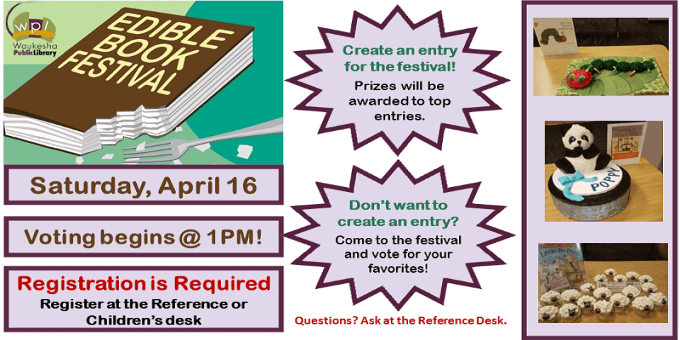 20160405 Edible Book – Waukesha Public Library